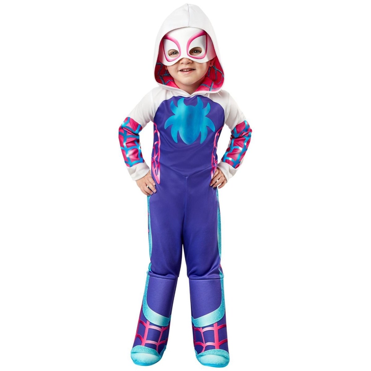Ghost Spider Marvel Costume - Girls – Fancy Dress Central