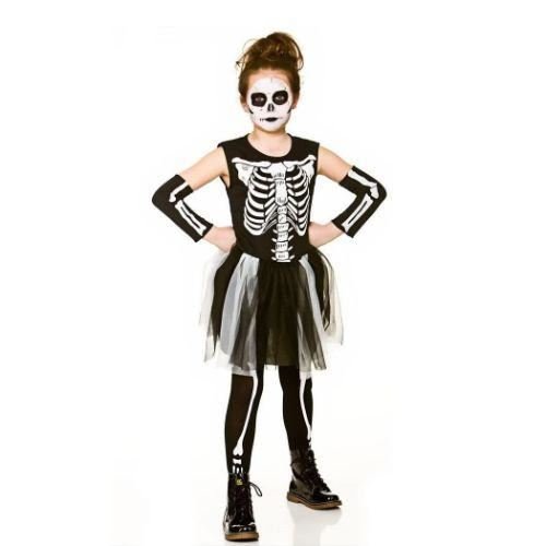 Skelebones Costume - Girls – Fancy Dress Central