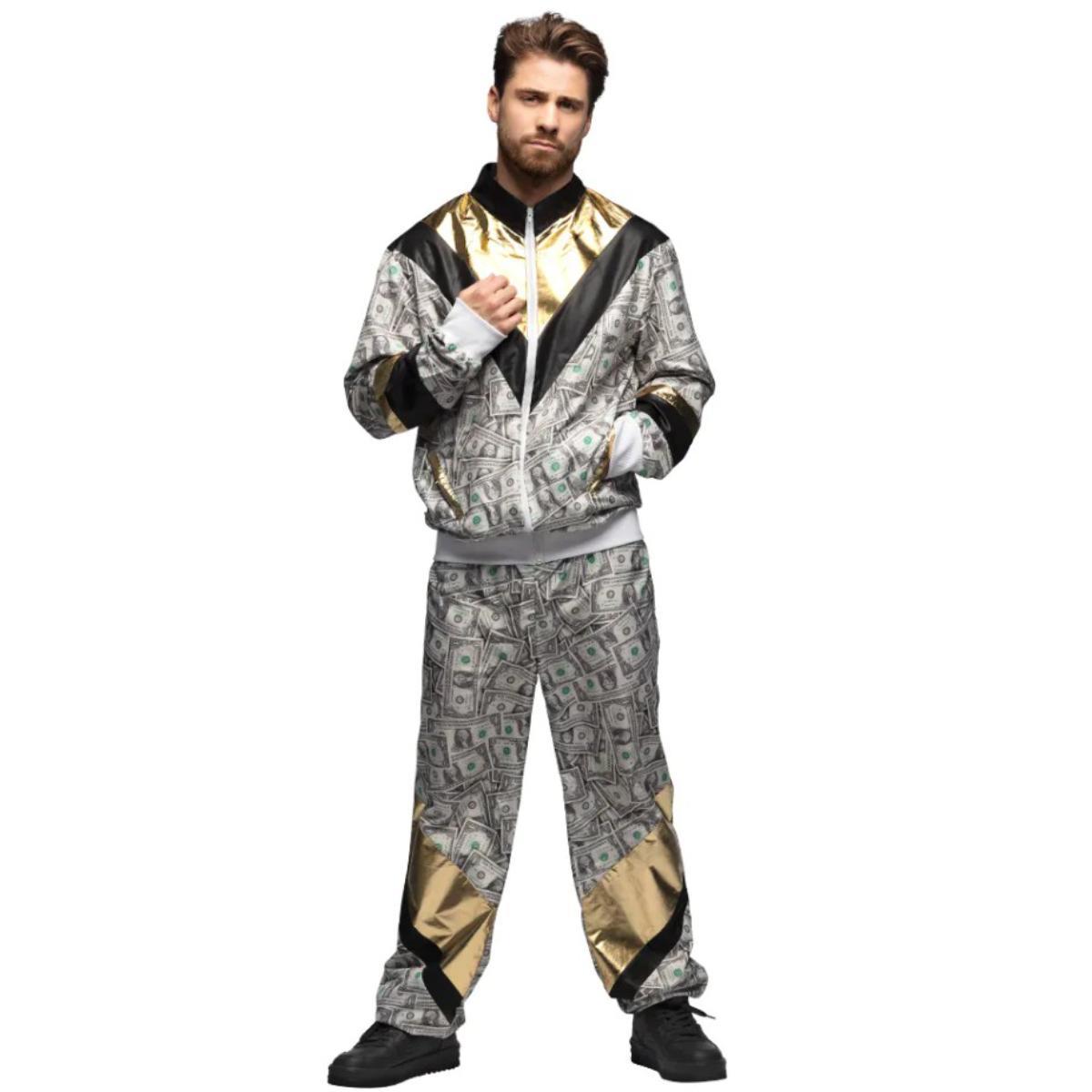 US Dollar Dude Shell Suit Costume - Men – Fancy Dress Central